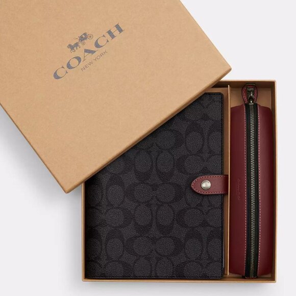 Coach | Accessories | Coach Boxed Notebook And Pencil Case Gift Set In ...